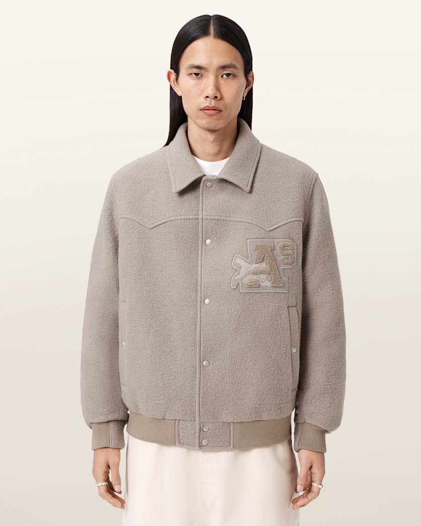 Royce Wadded Patch Jacket MOUSY BROWN | ALLSAINTS Canada